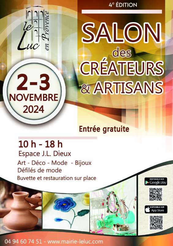 Salon des créateurs et artisans - Du 02/11/2024 au 03/11/2024 - Le Luc ...