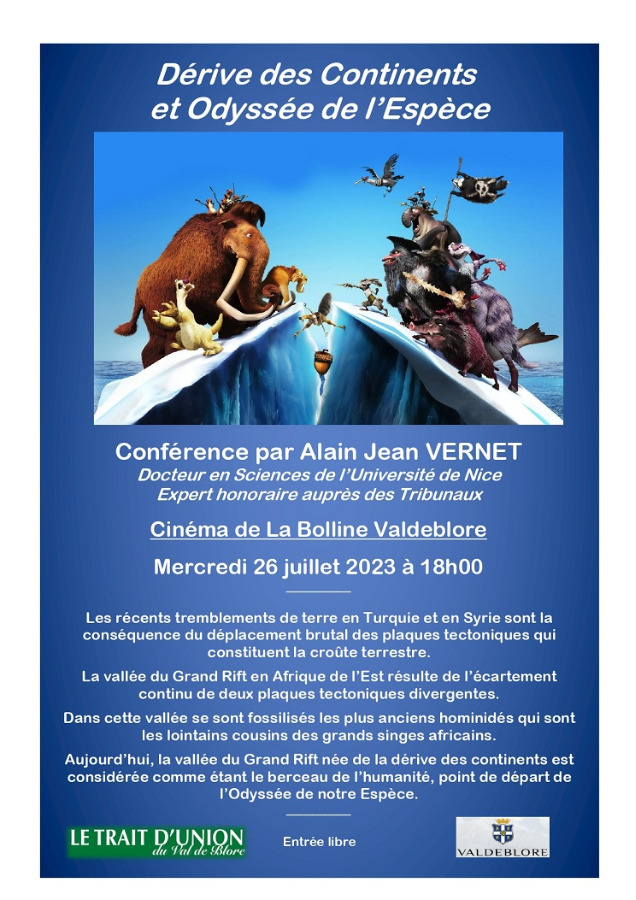 Conférence Dérive des continents - 26/07/2023 - Valdeblore - Frequence ...