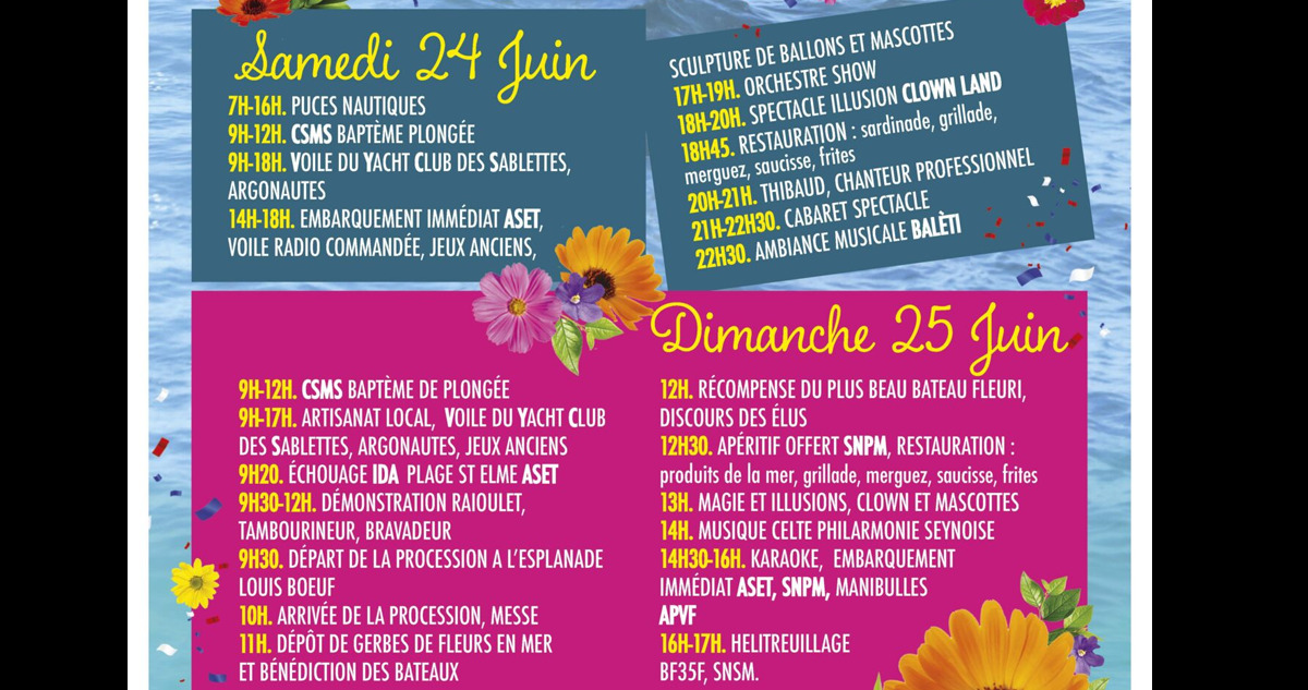 Fête de la mer et des pêcheurs - Du 24/06/2023 au 25/06/2023 - La Seyne-sur-Mer - Frequence-sud.fr